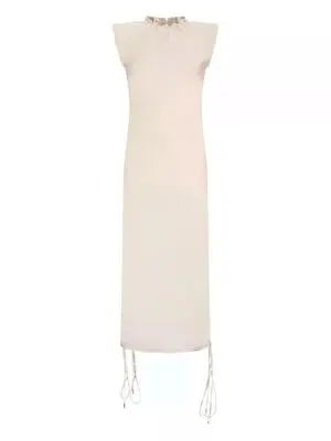 Attico Drawstring-neck Midi Dress