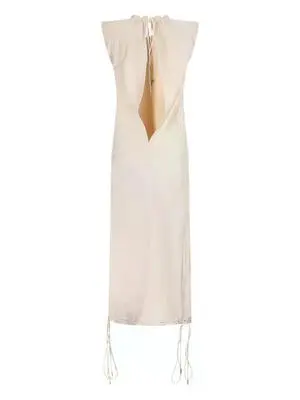 Attico Drawstring-neck Midi Dress