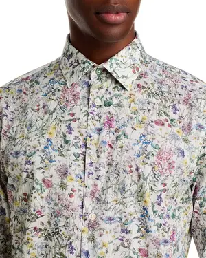 Paul Smith Tailored Floral Print Shirt - White