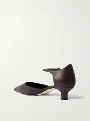 AeydĒ Tillie Leather Pumps - Brown