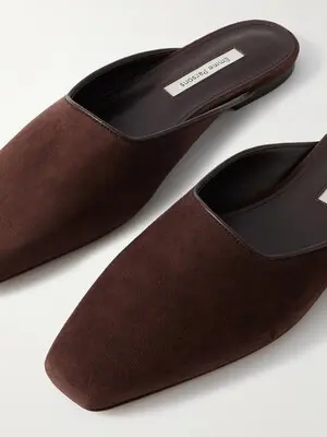 EMME PARSONS Suede Mules - Brown