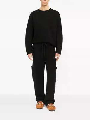 Alanui Drawstring Knit Trousers - Black