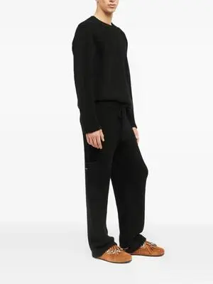 Alanui Drawstring Knit Trousers - Black