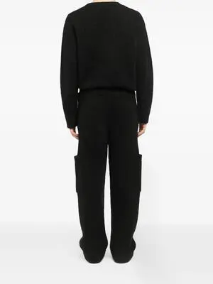 Alanui Drawstring Knit Trousers - Black
