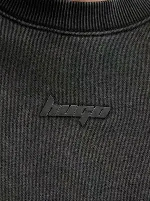 Hugo Logo-embroidered Cropped Sweatshirt