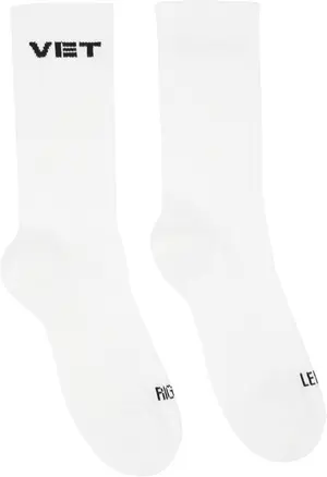 Vetements Two-pack 'vet' Socks - White