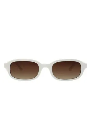 FLORENCE BY MILLS 49mm Rectangular Sunglasses - Solid Cream