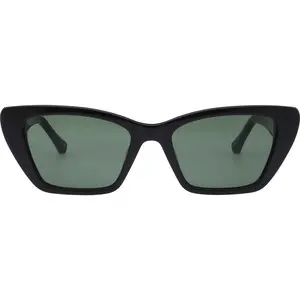 FLORENCE BY MILLS 53mm Cat Eye Sunglasses - Gloss Black
