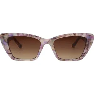 FLORENCE BY MILLS 53mm Cat Eye Sunglasses - Pearl Pink Marble