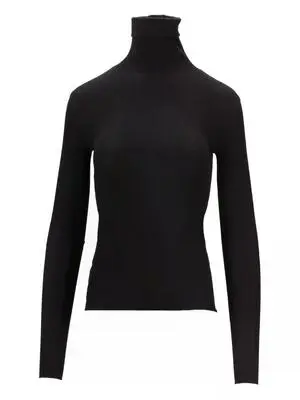 Polo Ralph Lauren Ribbed Turtleneck Top - Black