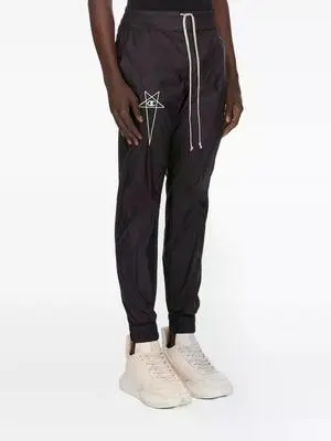 Rick Owens Star-embroidered Drawstring Trousers - Black