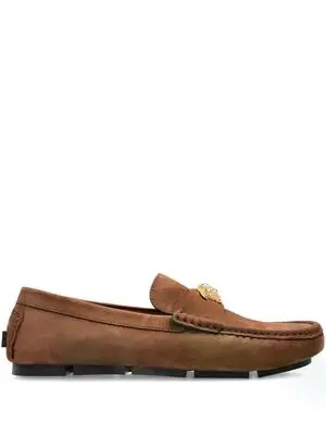 Versace Medusa Leather Loafers - Brown