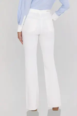 RUDES DENIM The Isabella Mini Flare - Blanc