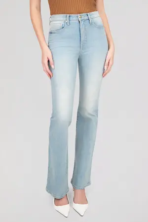 RUDES DENIM Isabella Mini Flare Jeans - Bleu Clair