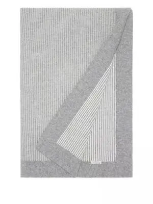 Brunello Cucinelli Ribbed Cashmere Throw - Grey