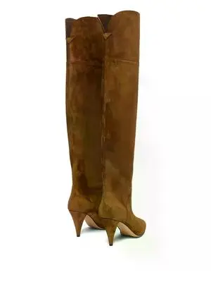 Casadei 120mm Suede Calfskin High-heeled Boots