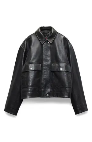 Rag & Bone Nonie Leather Jacket - Black