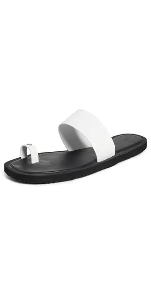 Tory Burch Toe Ring Flip Flops - Cloud/perfect Black