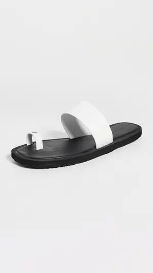 Tory Burch Toe Ring Flip Flops - Cloud/perfect Black