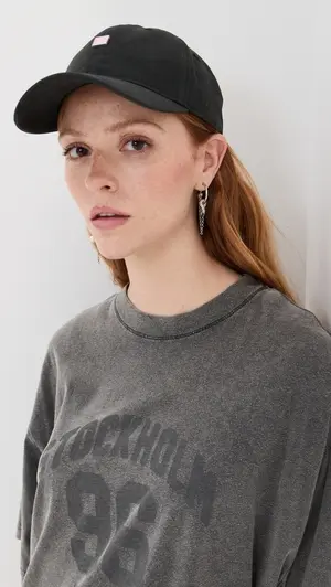 Acne Studios Face Stud Cap - Black