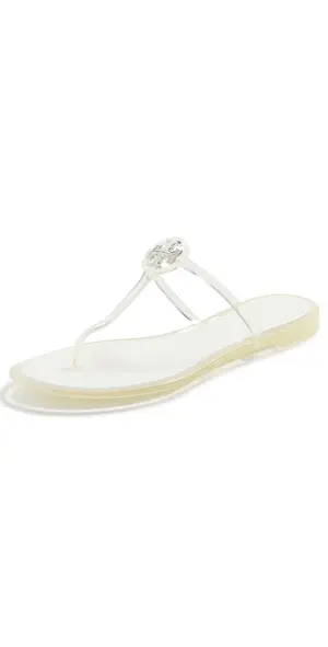 Tory Burch Mini Miller Jelly Sandals - Clear Silver