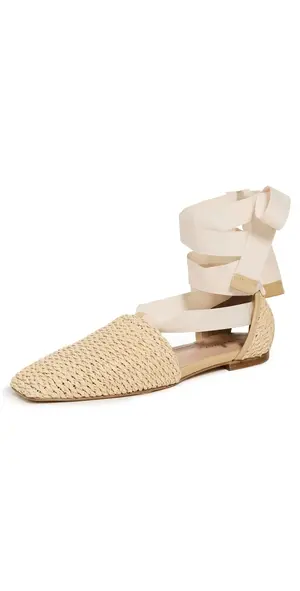 ANDREA GOMEZ Desi Raffia Flats