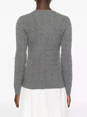 Polo Ralph Lauren Wool And Cashmere Cable-knit Crewneck Sweater - Grey