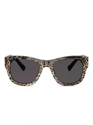 Dolce & Gabbana Leopard-print Square Sunglasses