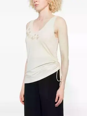 Fendi Embellished Tank Top - Neutrals