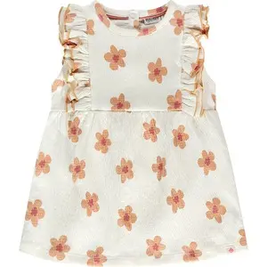 BABYFACE Floral Print Woven Sleeveless Dress - Creme