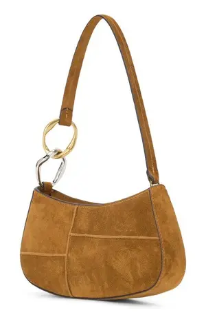 Staud Ollie Suede Shoulder Bag - Tan