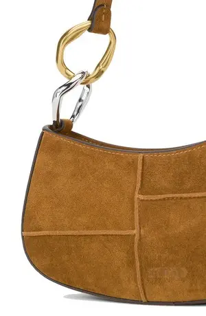 Staud Ollie Suede Shoulder Bag - Tan