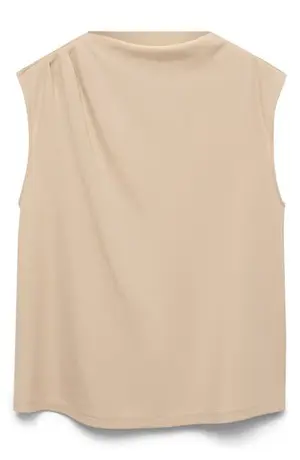 Mango Draped Neck Sleeveless T-shirt