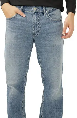 SILVER JEANS CO. Zac Relaxed Fit Straight Leg Jeans - Bond