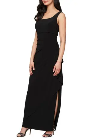 Alex Evenings Empire Waist Jersey Gown With Jacket