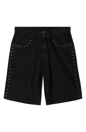 PLEASURES Lucky Studded Denim Jorts