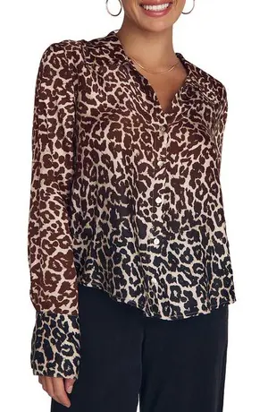 Bella Dahl Ombré Leopard Print Shirt