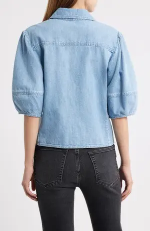 FRAME The Lantern Chambray Button-up Shirt