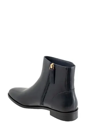Trotters Ava Leather Booties - Navy