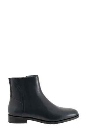 Trotters Ava Leather Booties - Navy
