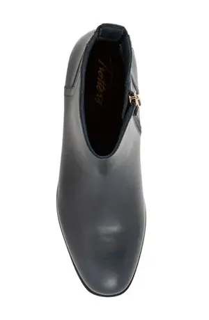 Trotters Ava Leather Booties - Navy
