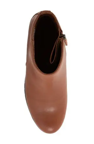 Trotters Leather Ankle Booties - Luggage