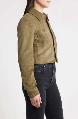FRAME The Suede Jacket - Cypress