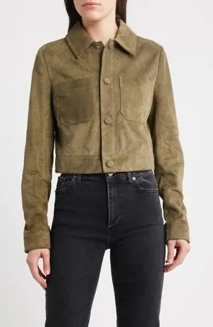 FRAME The Suede Jacket - Cypress
