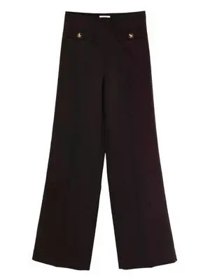Sandro High-waisted Wide Leg Trousers