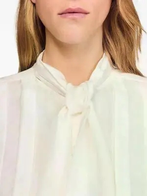 Sandro Tie-detail Silk Shirt - White