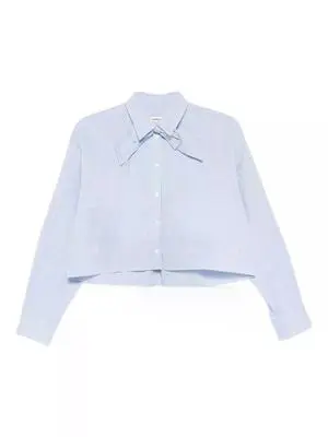Sandro Checked Cropped Shirt