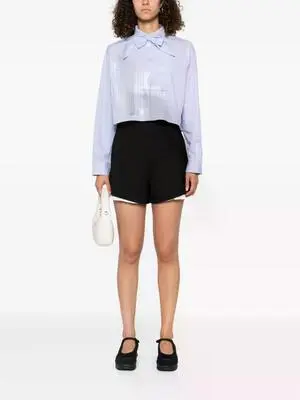 Sandro Checked Cropped Shirt