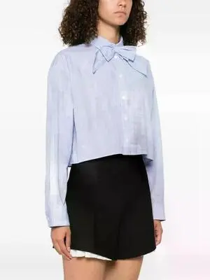 Sandro Checked Cropped Shirt