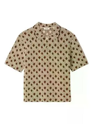Sandro Geometric-pattern Polo Shirt
